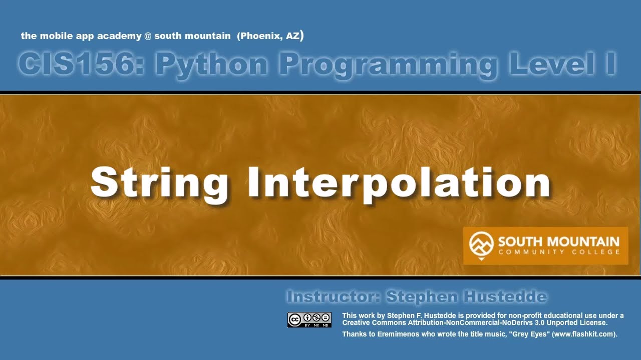 Python 03O - String Interpolation