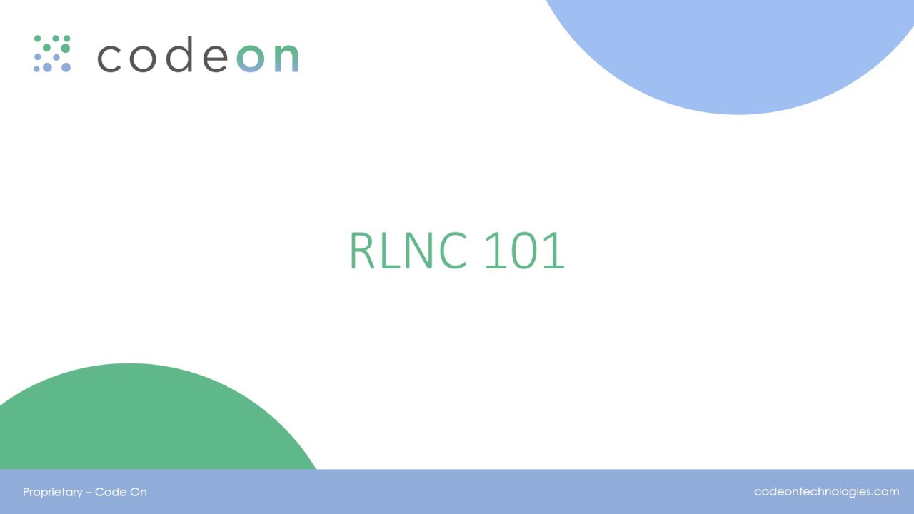 RNLC 101 - Random Linear Network Coding