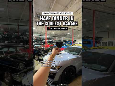 HAVE DINNER INSIDE THE COOLEST GARAGE IN DALLAS, TX!🚗