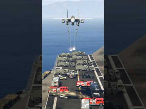 Fighter Jet vs War Helicopters aircraft carrier action gameplay #shorts #youtubeshorts #gta