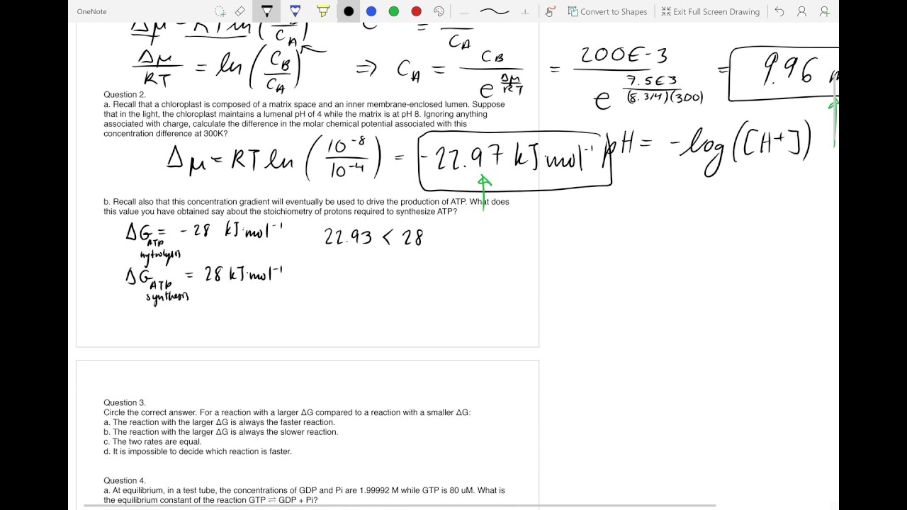 Chemical Potential Practice Problems