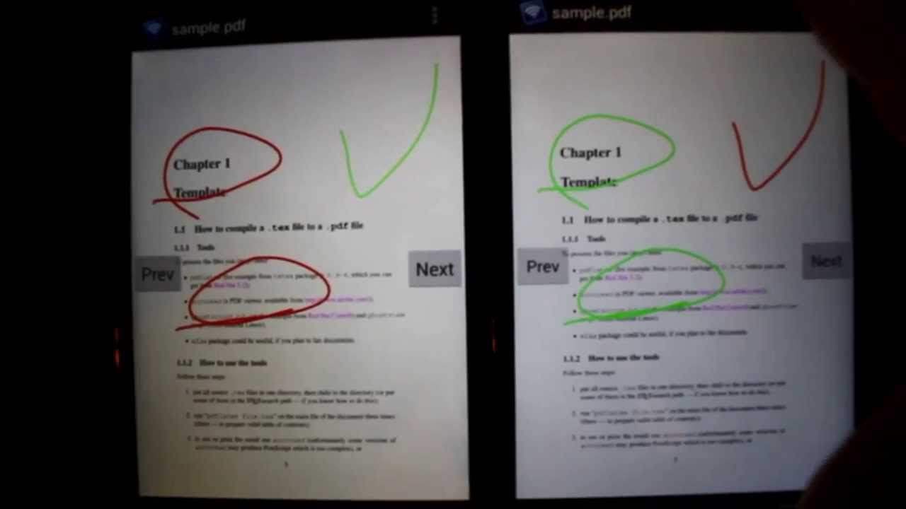 Wi-Fi Direct sync PDF reader Android app