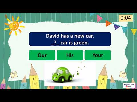 Possessive Adjectives Worksheet Quiz for Kids
