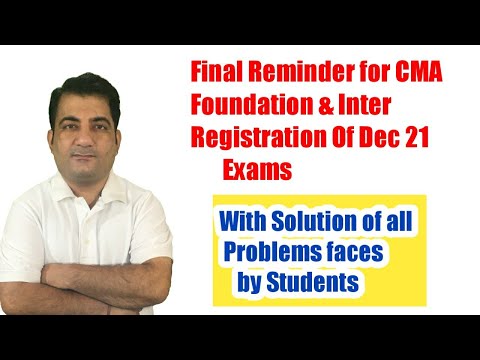 CMA Students Registration alert & Solution for Facing the Problems while uploading the documents