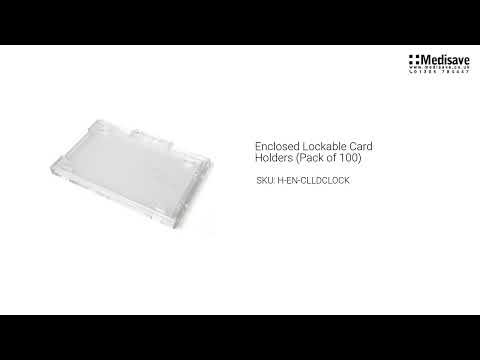 Enclosed Lockable Card Holders Pack of 100 H EN CLLDCLOCK