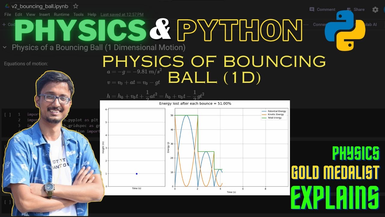 Physics&Python - Physics of Bouncing Ball