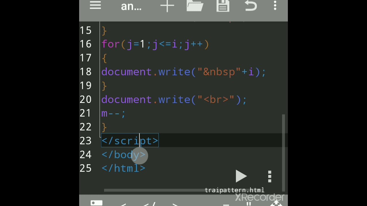 JavaScript Pyramid Pattern | Pyramid Pattern in JavaScript | JavaScript Pyramid Number Star Pattern