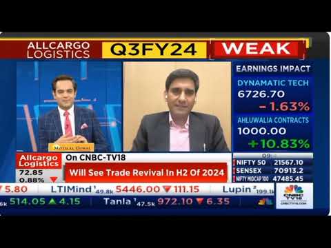 Ravi Jakhar, Allcargo Logistics Chief Strategy Officer, discusses Q3-FY-24 earnings on CNBC TV