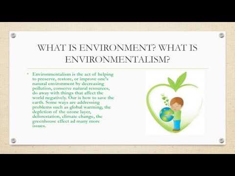 WHAT IS ENVIRONMENT? WHAT IS ENVIRONMENTALISM?