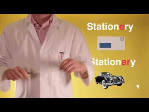 Stationary or Stationery?