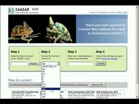 Zamzar - convert your files