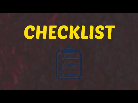 What Does CHECKLIST Means || Meanings And Definitions With Example in ENGLISH