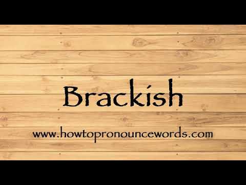 How To Pronounce Brackish ? How To say Brackish New Video