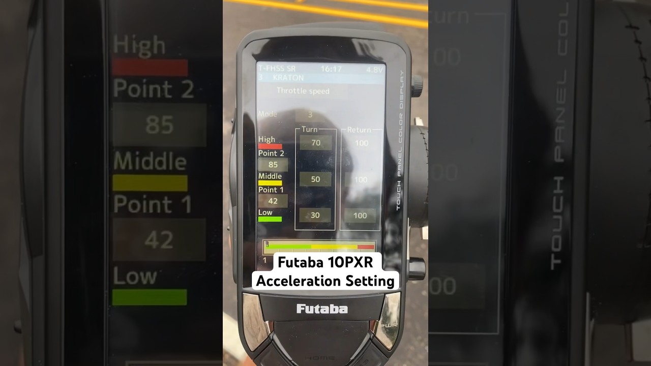 Futaba 10PXR Acceleration Setting Explained