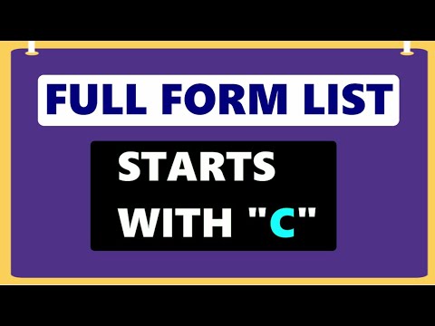 Full Form List Starting with C || Important List of Full Forms || Full Forms @StudyInside