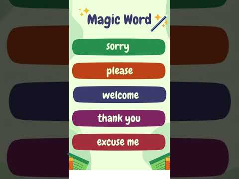 Magic words 💥 🤓 || English Magic words #words #magic #english #shorts