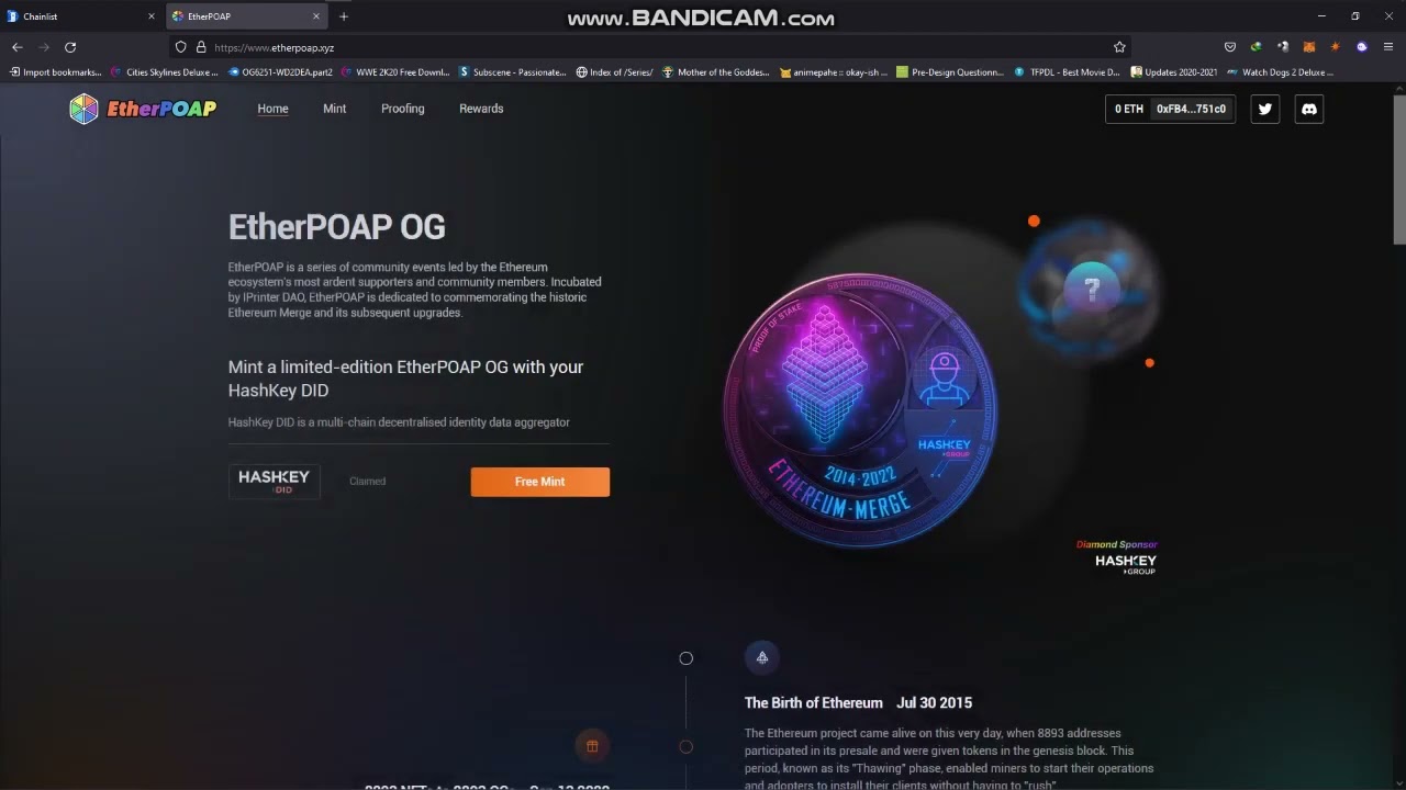 EtherPOAP Hashkey DID