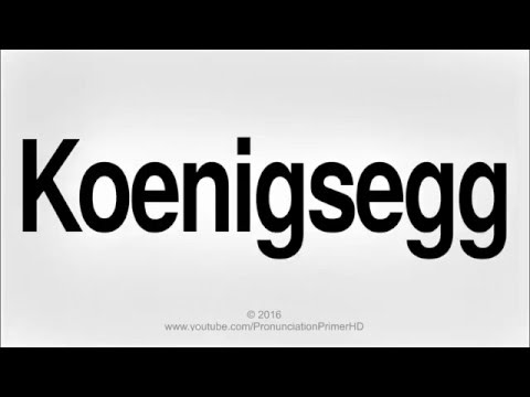 How To Pronounce Koenigsegg | Pronunciation Primer HD