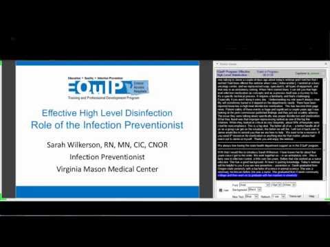 High Level Disinfection (Part 2) - Role of the Infection Preventionist