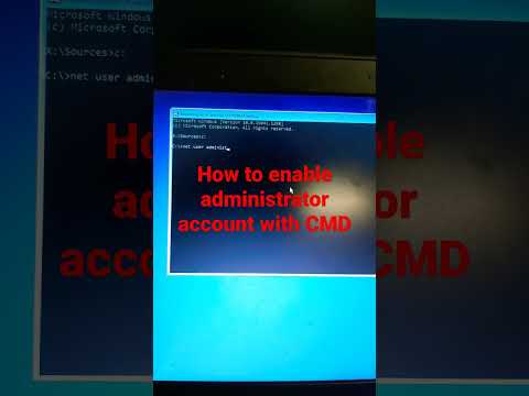 How to enable administrator account with CMD