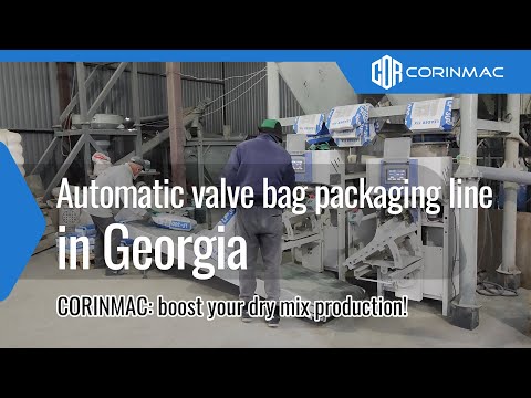Boost Your Dry Mix Production! CORINMAC Automatic Valve Bag Packaging Line in Georgia