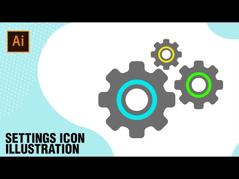 How to make Settings icon | Gear Icon illustration using Adobe Illustrator