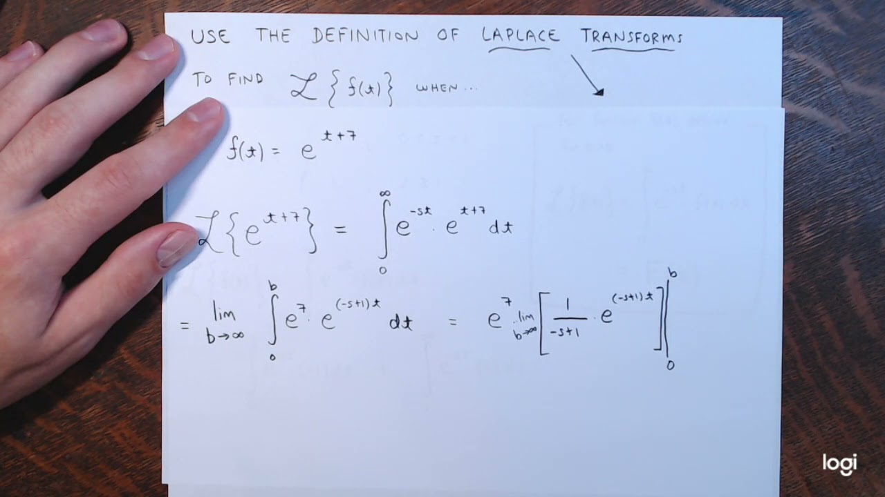 Finding Laplace Transforms Using Definition Examples