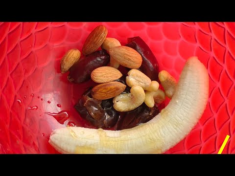 Add Milk into dates, nuts and banana, Check the result after 10 days!!
