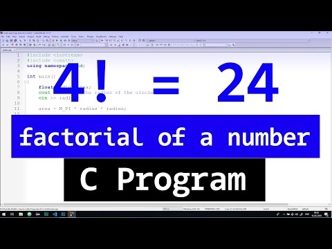 C Program to find the factorial of a number