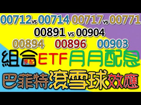月月領配息 巴菲特滾雪球 存股複利 季配ETF 00712、00714、00717、00771、00891、00894、00896、00903、00904【查詢教學：淨值、市值、成份股】｜我們 ...