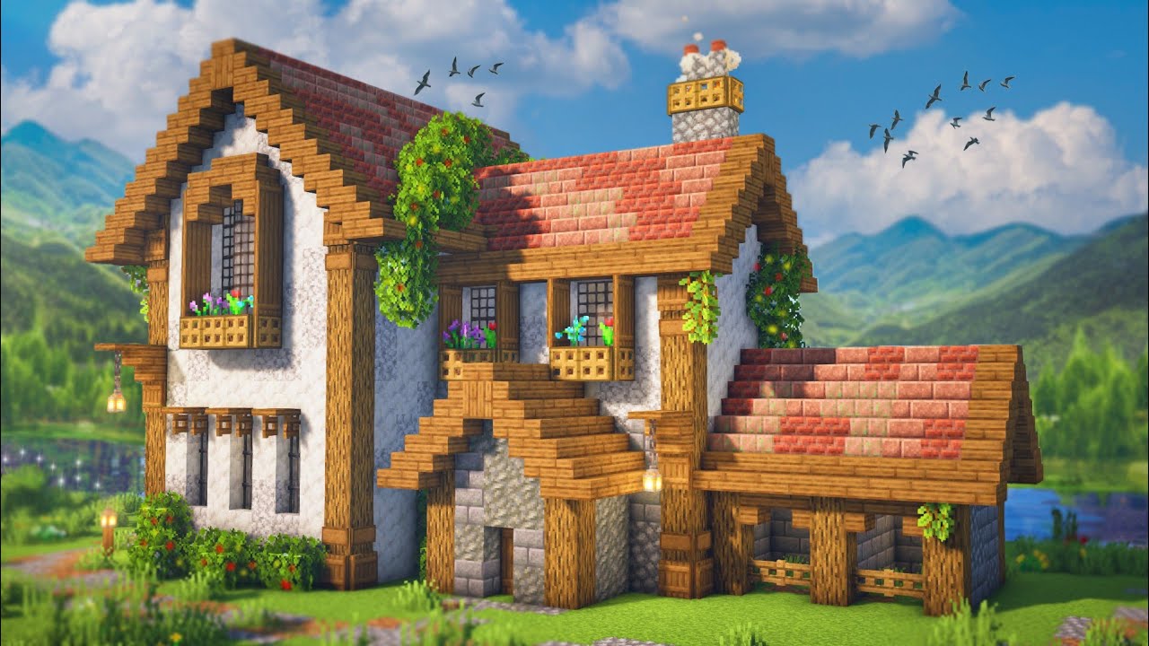 Minecraft: How To Build A Farmhouse | Tutorial - Minecraft Builders