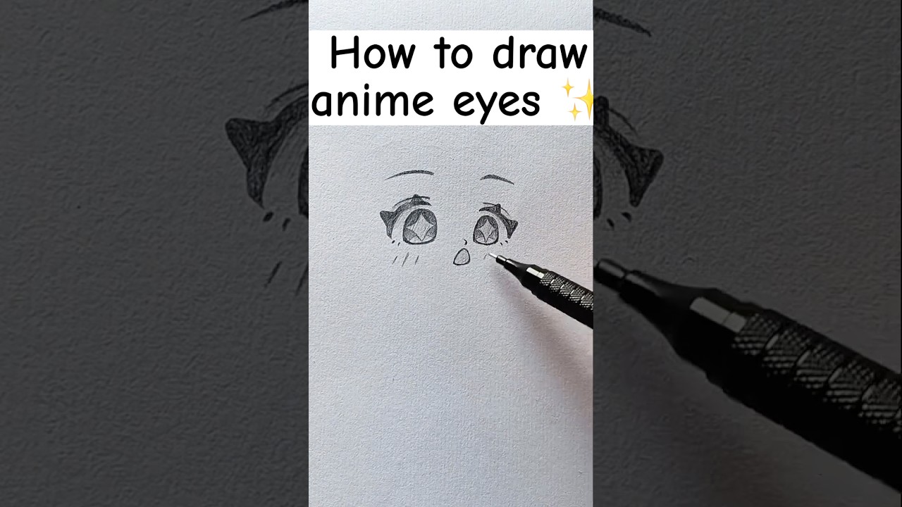 How to draw anime eyes ✨ #drawsoeasyanime #animeart #chibi