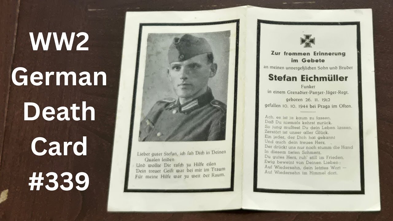 WW2 German Death Card #339