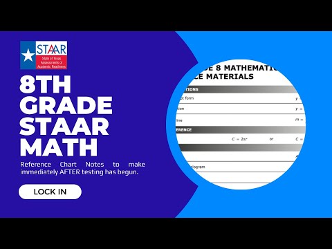 8th Math STAAR Reference Chart Notes