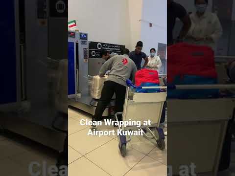Clean Wrapping at Airport Kuwait #short #WelzzzVlog