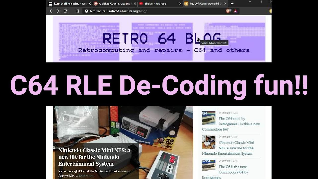 C64 Run Length De-coding (RLE) program