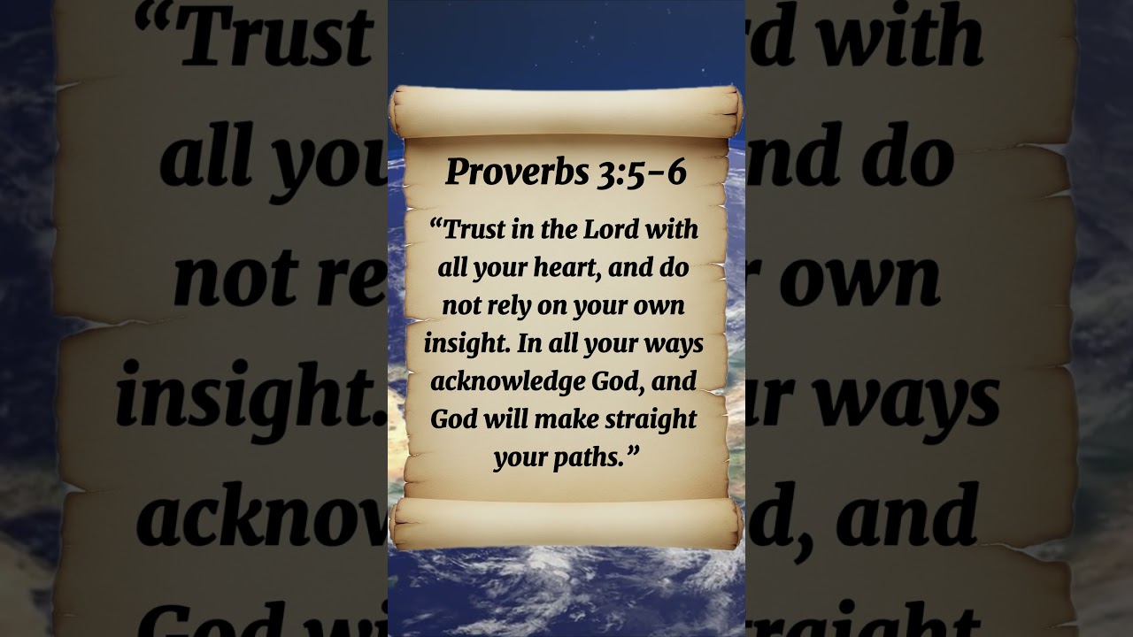 Proverbs 3:5-6 TRUST in the LORD with all your HEART, and DO NOT rely on your own INSIGHT.