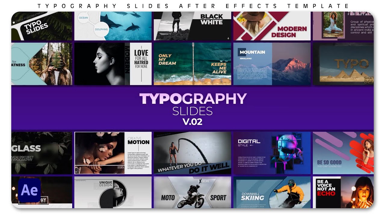 Typography Slides - After Effects Template | Free Download | Templates For Creators