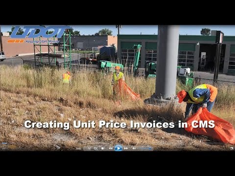 Creating a UDOT CMS Electronic Invoice for Unit Price contracts.