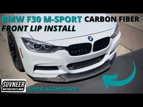 The MOST Aggressive Carbon Fiber Front Lip For BMW F30 M-Sport INSTALL!