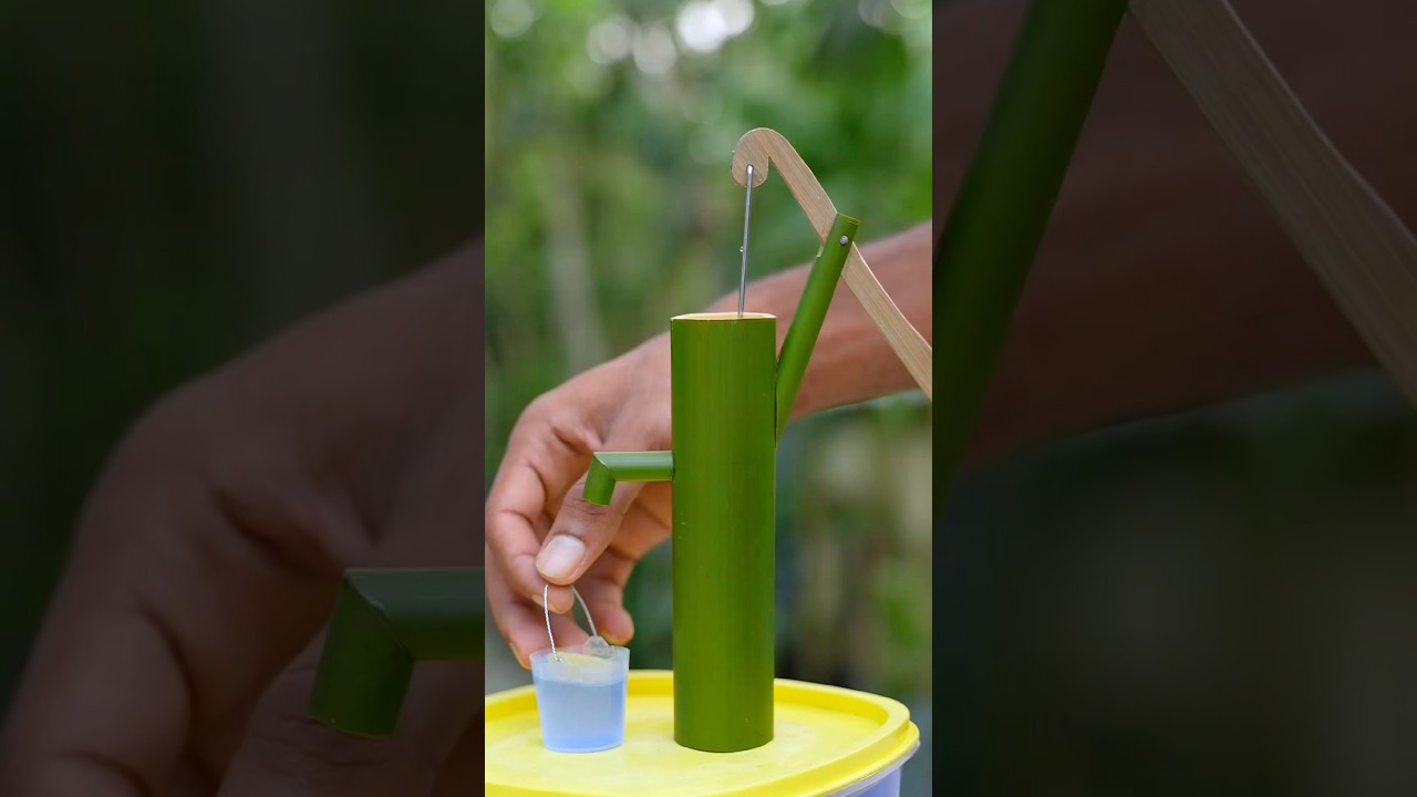 Handmade Bamboo Pump – Creative & Eco-Friendly #waterpump #pump #craft