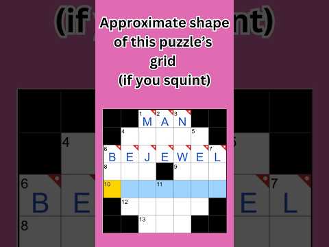 Approximate shape of this puzzle’s grid if you squint NYT Crossword Clue #nytmini