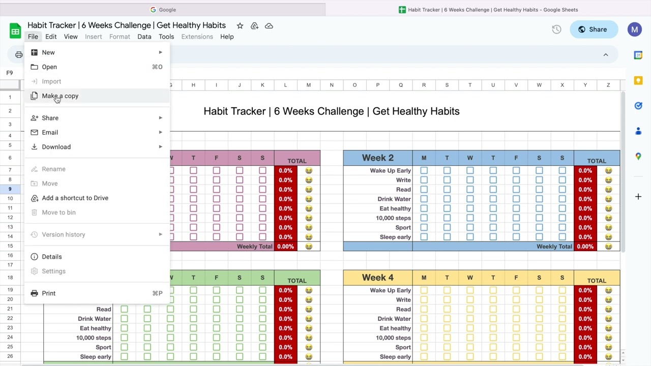 How To Use Google Sheets Template From Etsy
