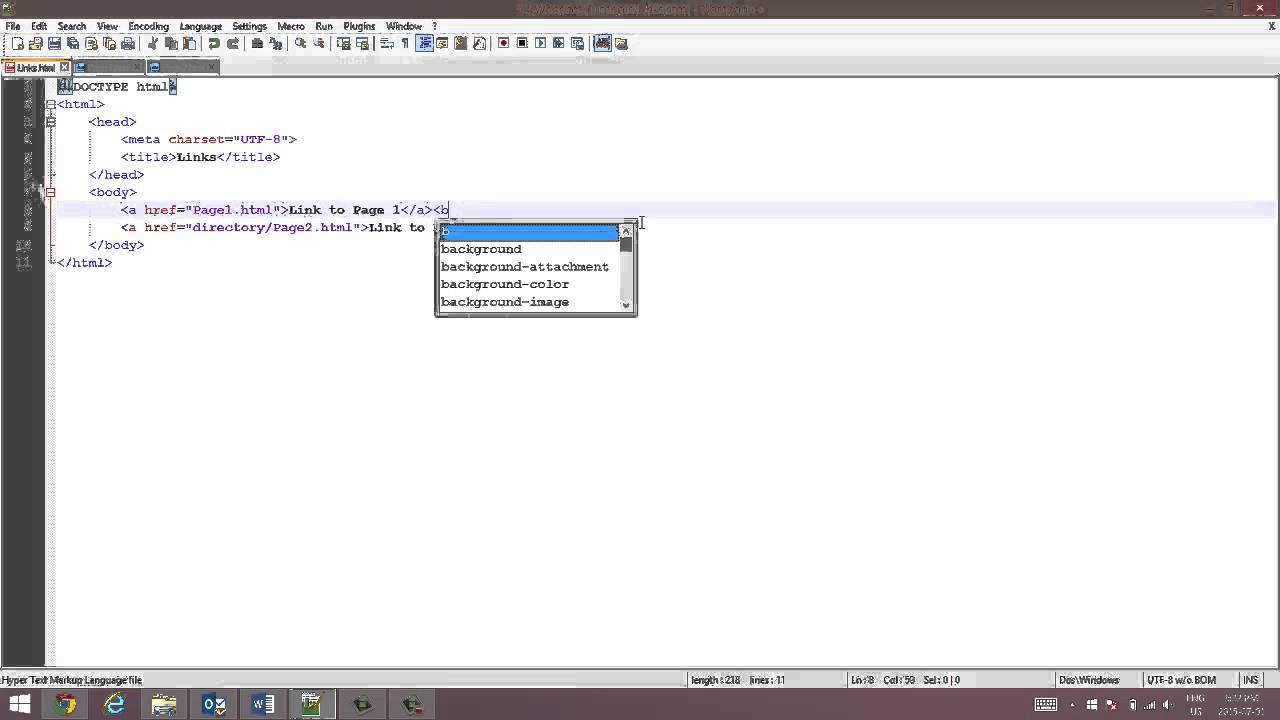 Links - HTML and CSS: Tutorial 8
