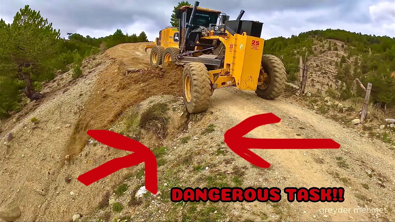 John Deere 670gp Grader Remover and Leveling Work #johndeere #deere #motorgrader