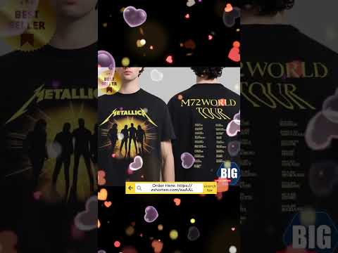 Metallica M72 World Tour 2025 Tee Album Cover Wt Tour Dates T Shirt