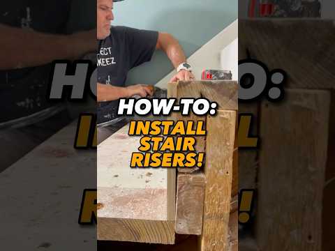 HOW-TO: 🛠️🧰Make your own EASY Stair Risers and Installation! #homeimprovement #DIY