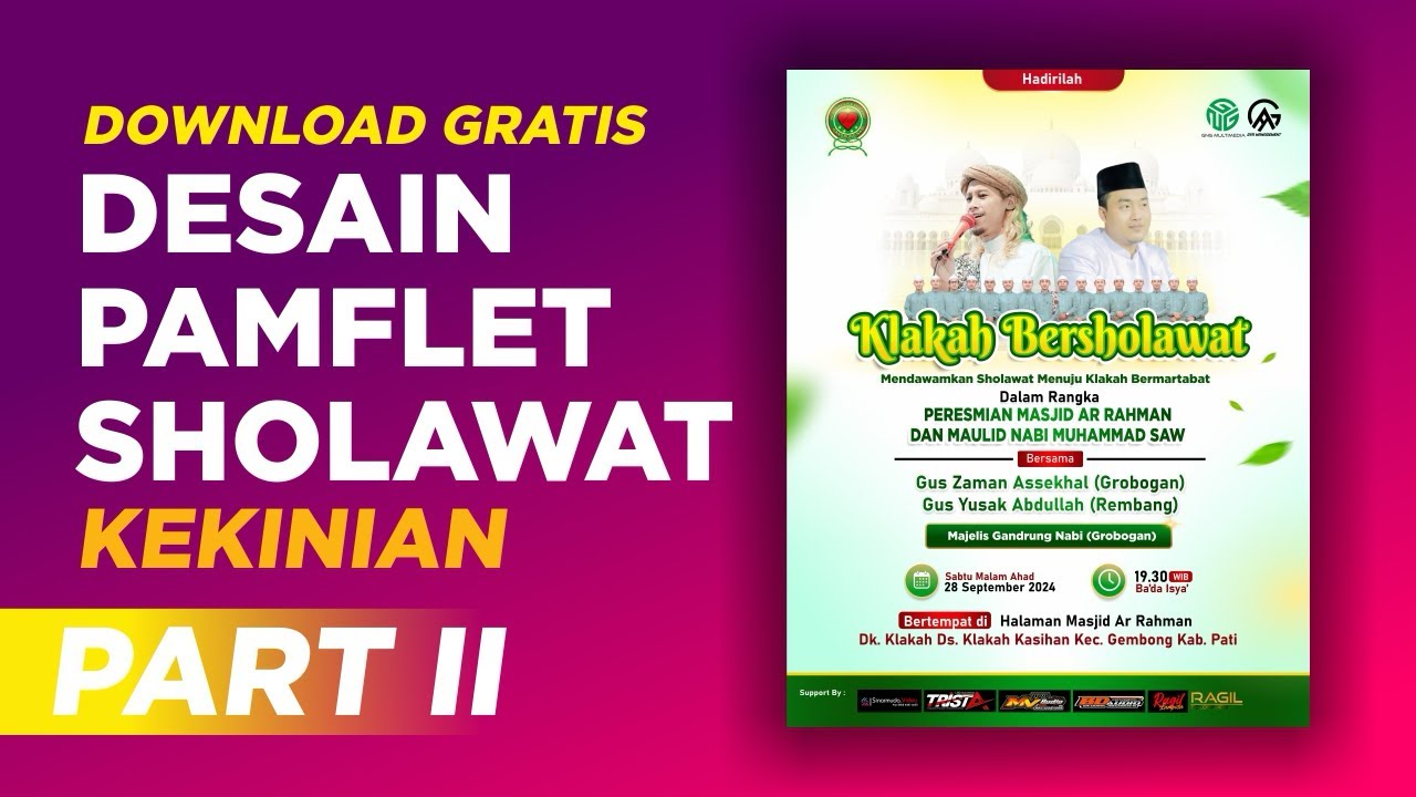 DESAIN PAMFLET SHOLAWAT TERBARU CDR