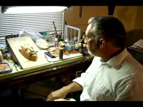 Artist David Mello at home in his studio
