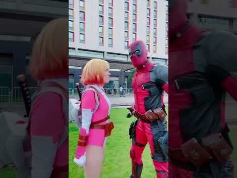 Deadpool and Gwenpool #deadpool #cosplay #gwenpool #gwenpoolcosplay #marvel #superhero #spiderman